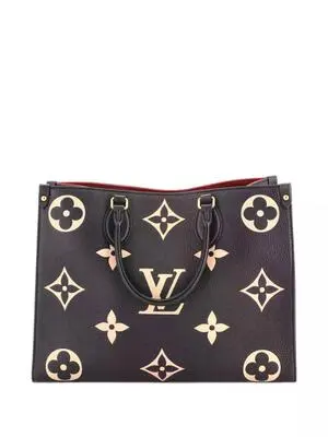 LOUIS VUITTON Onthego Tote Bicolor Monogram Empreinte Giant Mm Shoulder Bag - Black