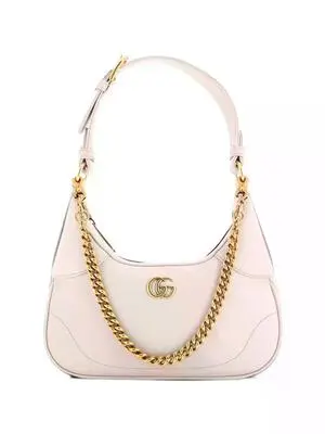 Gucci Aphrodite Zip Shoulder Bag Leather Small Hobo Bag - Grey