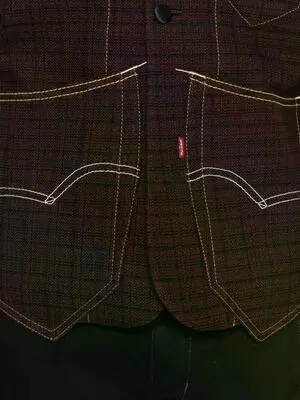 Junya Watanabe X Levi's Check Contrast-stitch Shirt Jacket