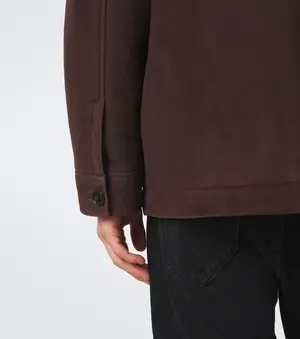 YVES SALOMON Shearling-lined Suede Jacket