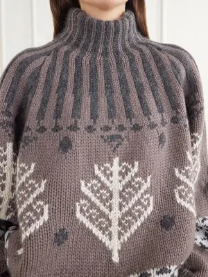Brunello Cucinelli Fair Isle Intarsia-knit Cashmere Sweater