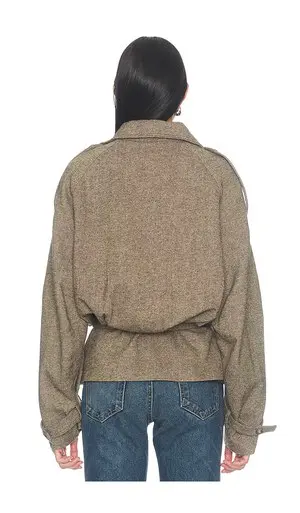 CUBIC LONDON Double-breasted Wool Blend Coat