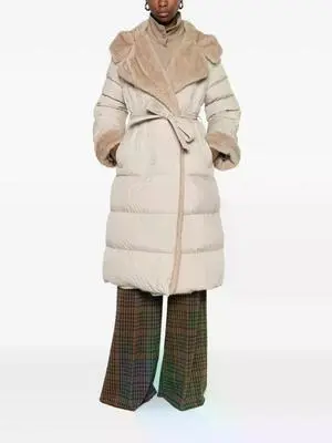 Antonelli Firenze Fenicia Quilted Hooded Coat - Neutrals