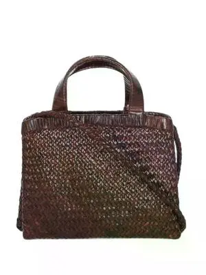 BULLY Torno Subito Braided Leather Shoulder Bag - Brown