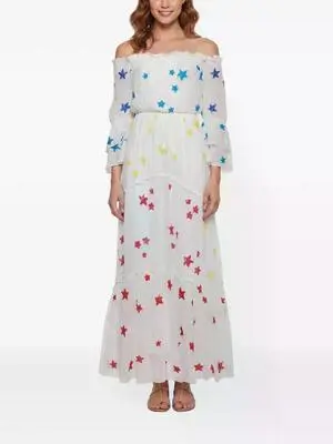 Rococo Sand Embellished Off-shoulder Maxi Dress