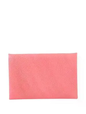Hermès Calvi Epsom Card Case - Pink