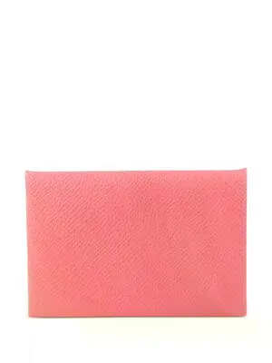 Hermès Calvi Epsom Card Case - Pink