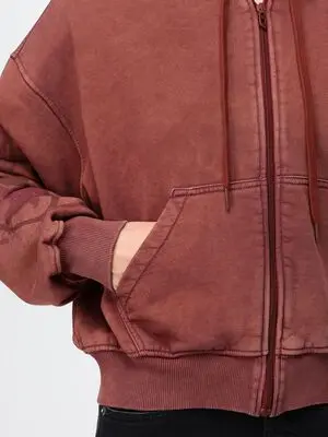 DIESEL® Relaxed Fit Cotton Zip-up Hoodie With Kangaroo Pocket