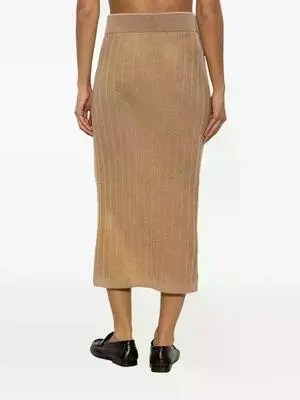 Paul & Shark Ribbed-knit Button-down Skirt