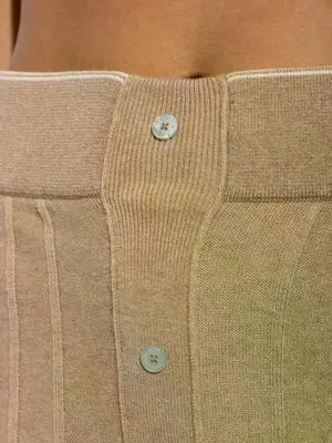 Paul & Shark Ribbed-knit Button-down Skirt