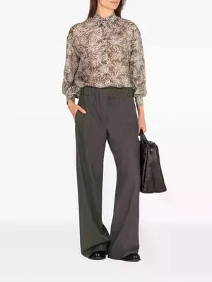 Brunello Cucinelli Floral-print Silk Shirt