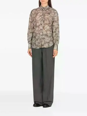 Brunello Cucinelli Floral-print Silk Shirt