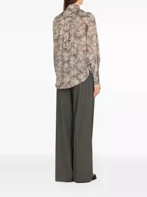 Brunello Cucinelli Floral-print Silk Shirt