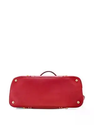 Prada Convertible Turnlock Dome Studded Saffiano Leather Medium Satchel