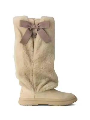 UGG Apres City Tall Bow-detail Boots - Neutrals