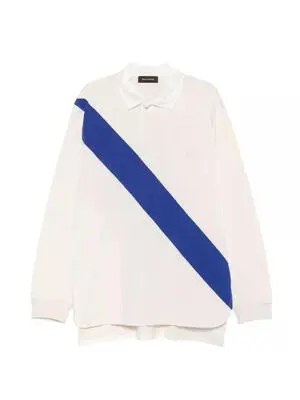 WALES BONNER Prism Diagonal-stripe Polo Shirt - Neutrals