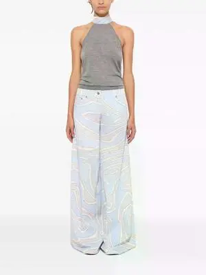 Emilio Pucci Wool Top With Scarf Detail