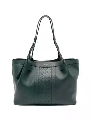 SERAPIAN Small Secret Tote Bag In Cachemire Leather And Mosaico - Green
