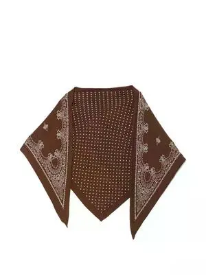 Destin Paisley-print Scarf - Brown