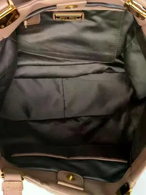 Miu Miu 2010 Lambskin Side Pocket Tote Bag - Pink