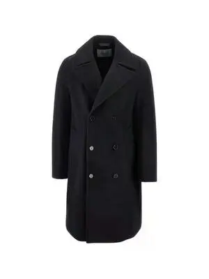 PALTO' Double-breasted Buttoned Coat - Blue
