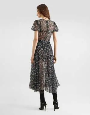 Dolce & Gabbana Floral-print Chiffon Dress Collection