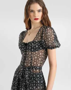 Dolce & Gabbana Floral-print Chiffon Dress Collection