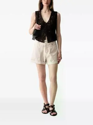 HAVEONE Rolled-cuff Logo-patch Shorts