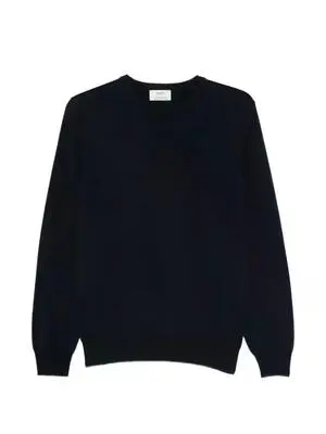 BARBA NAPOLI Cashmere Crew-neck Sweater - Blue