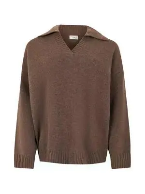 Max Mara V-neck Spread-collar Sweater - Brown