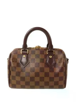 LOUIS VUITTON 20 Speedy Bandoulière Damier Ébène Tote Bag - Brown