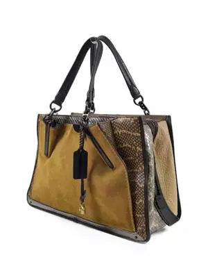 COACH Dreamer Snakeskin-effect Shoulder Bag