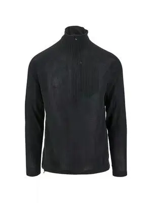 HOUDINI SPORTSWEAR Waffle-knit Half-zip Sweatshirt - Black