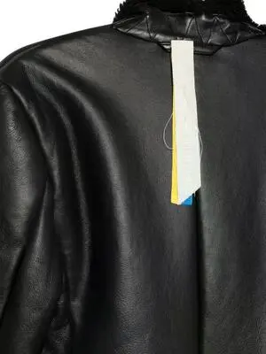 LITKOVSKA Shearling-trim Leather Coat