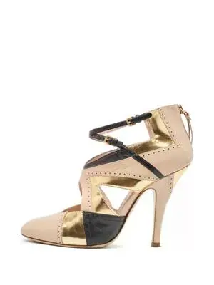 Miu Miu Cut-out Leather Pumps - Neutrals