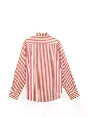 BODE Rancho Striped Long-sleeve Shirt - Orange