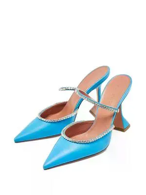 Amina Muaddi Gilda Crystal-embellished Heeled Mules