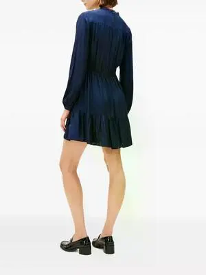 Tommy Hilfiger Diamond-flag-jacquard Gathered Mini Dress