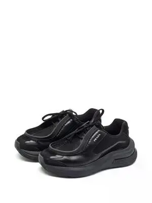 Prada Panelled Low-top Sneakers - Black