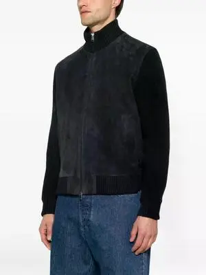 BOSS Suede Panelled Jacket