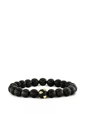 SYDNEY EVAN Onyx And Diamond Icon Bead Bracelet