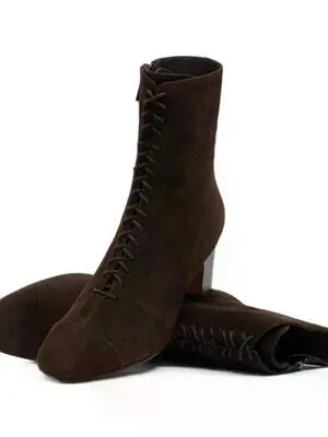 CAREL Colette Lace-up Suede Ankle Boots