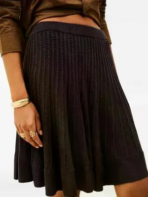 Ba&sh Penelope Pointelle-knit Mini Skirt