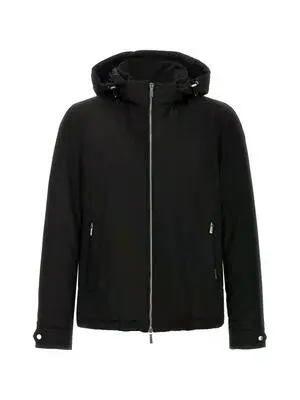 MOORER Albini Acqua Hooded Jacket - Black