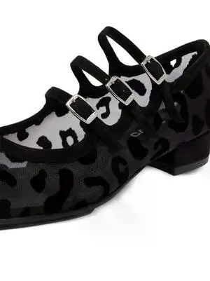 CAREL Ariana Jaguar-pattern Mesh Ballet Flats