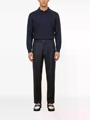 BRIGLIA 1949 Manhattan Pleated Tapered-leg Trousers - Blue