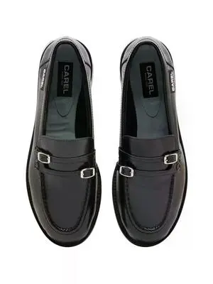 CAREL Gina Buckle-strap Leather Loafers