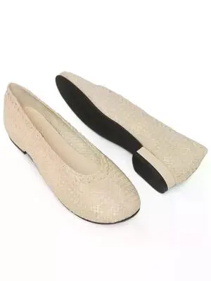 CAREL Cassis Woven Leather Ballet Flats