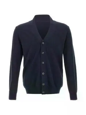 KANGRA V-neck Button-up Cardigan - Blue