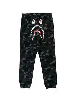 A BATHING APE Color Camo Shark Track Pants - Black